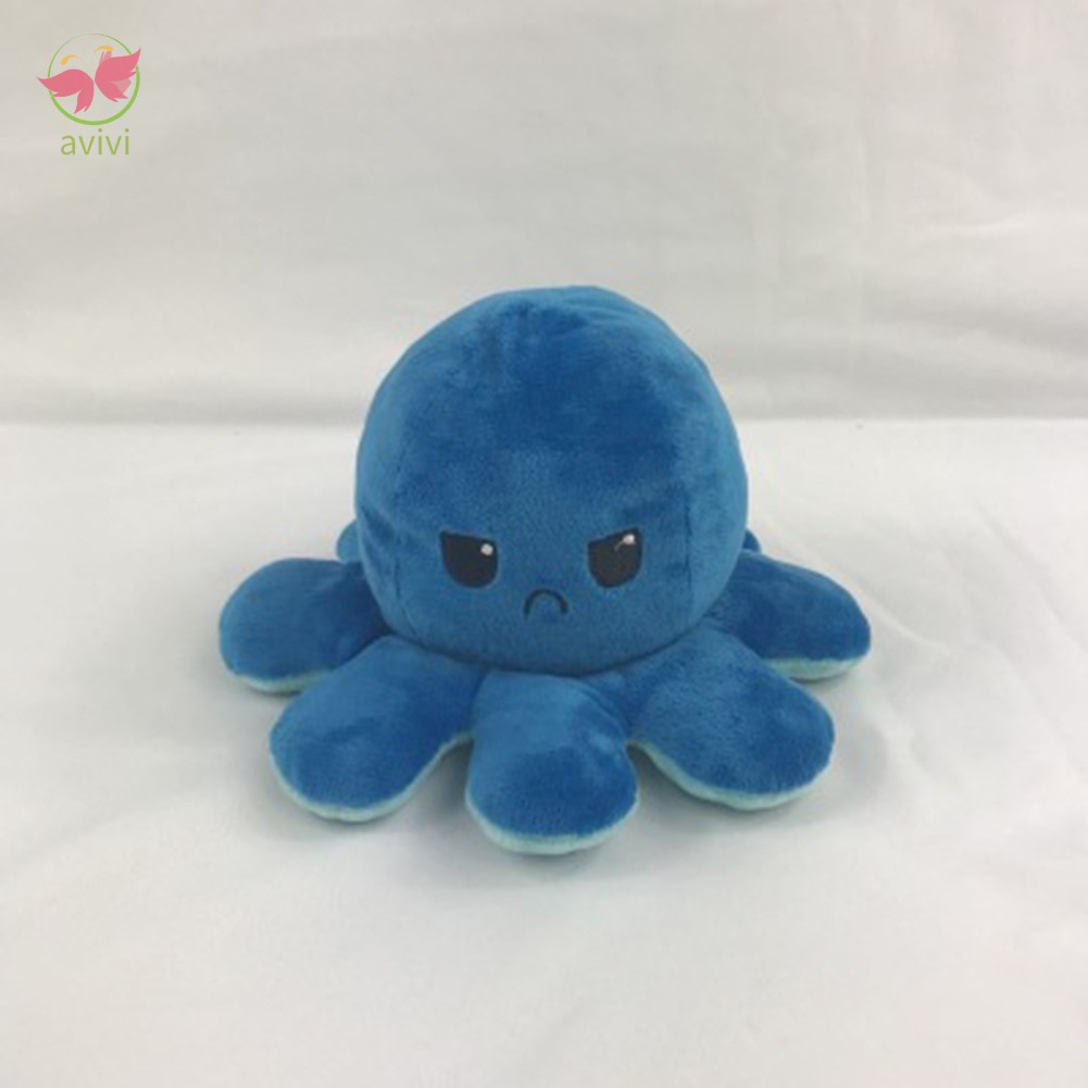 Cute Octopus Plush Toys Double-sided Flip Octopus Soft Reversible ...