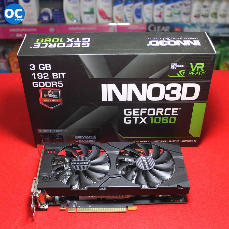 การ์ดจอ INNO3D GTX 1060 TWIN X2 / 6GB DDR5 192BIT ของใหม่ | Shopee Thailand
