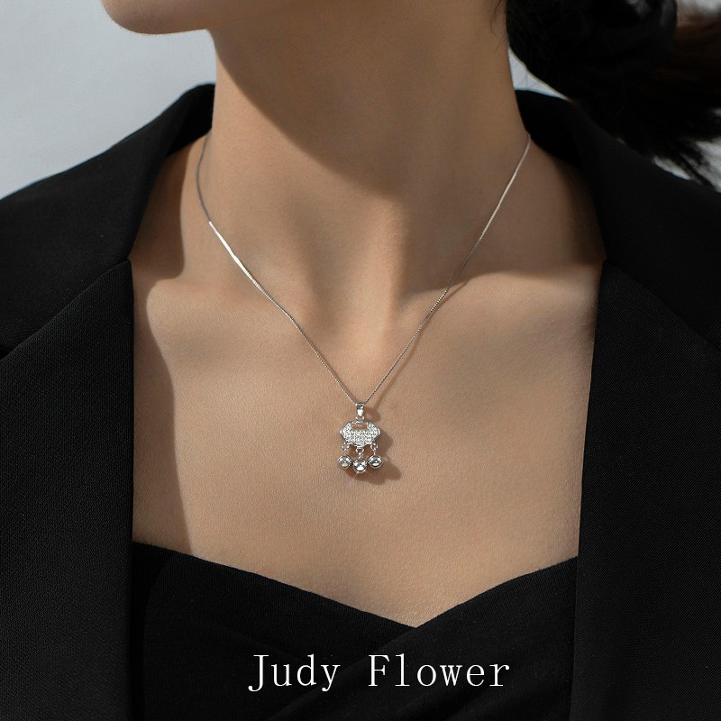 safe lock necklace female sterling silver new style clavicle chain ...