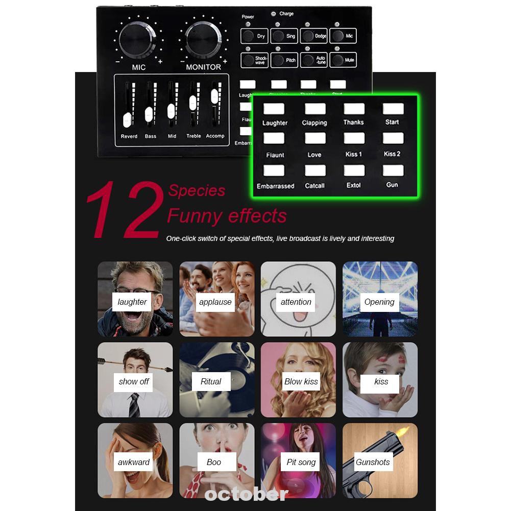 Professional Computer Volume Control Karaoke Live Streaming Microphone ...