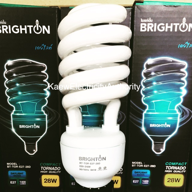 LED BULB TORNADO 28W 1400Lm Daylight (Brighton -ไบรท์ตั้น) | Shopee ...