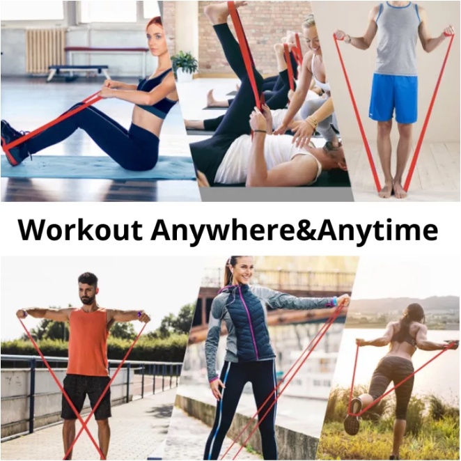 Fitness Rubber Bands Resistance Band Unisex 2080mm Yoga Elastic Bands ...