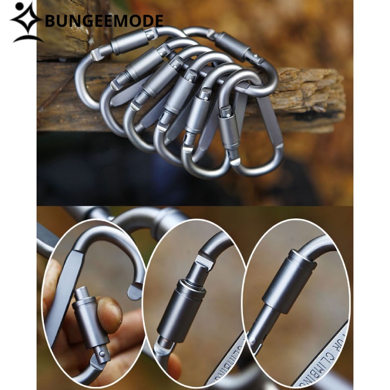 คาราบิเนอร์ ตะขอ D-shape Carabiner อลูมิเนียมอัลลอยด์ ตะขอแขวน ปีนเขา เกี่ยวของ ไว้สำหรับแขวนของ ...