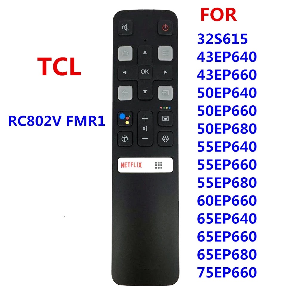 รีโมตคอนโทรล TCL RC802V FMR1 RC802V FUR6 RC802V FNR1 สําหรับสมาร์ททีวี ...