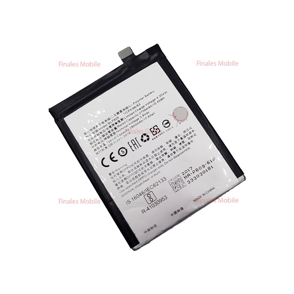 แบตเตอรี่มือถือ Oppo รุ่น R9S Model BLP609 Battery 3.8V 2750mAh ...