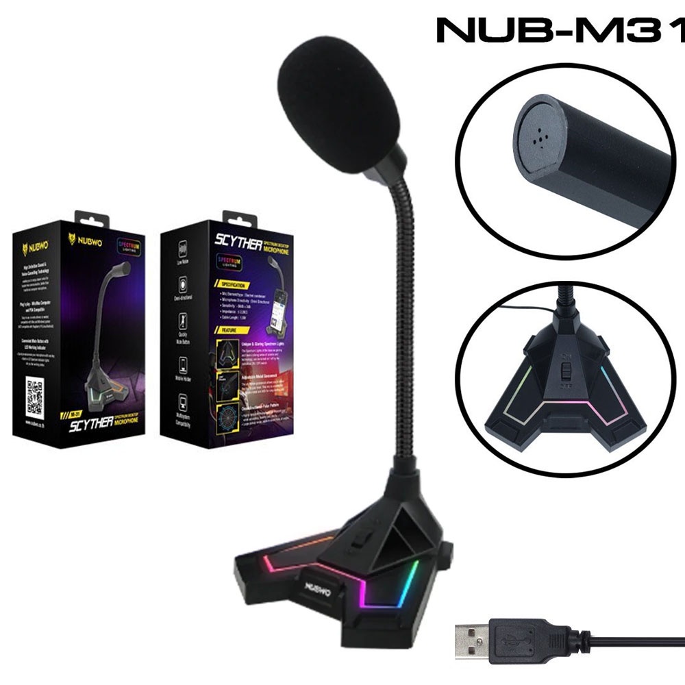 NUBWO M180 M33 M31 ไมค์โครโฟน เสียงดี คอมพิวเตอร์ ตั้งโต๊ะ Microphone ...