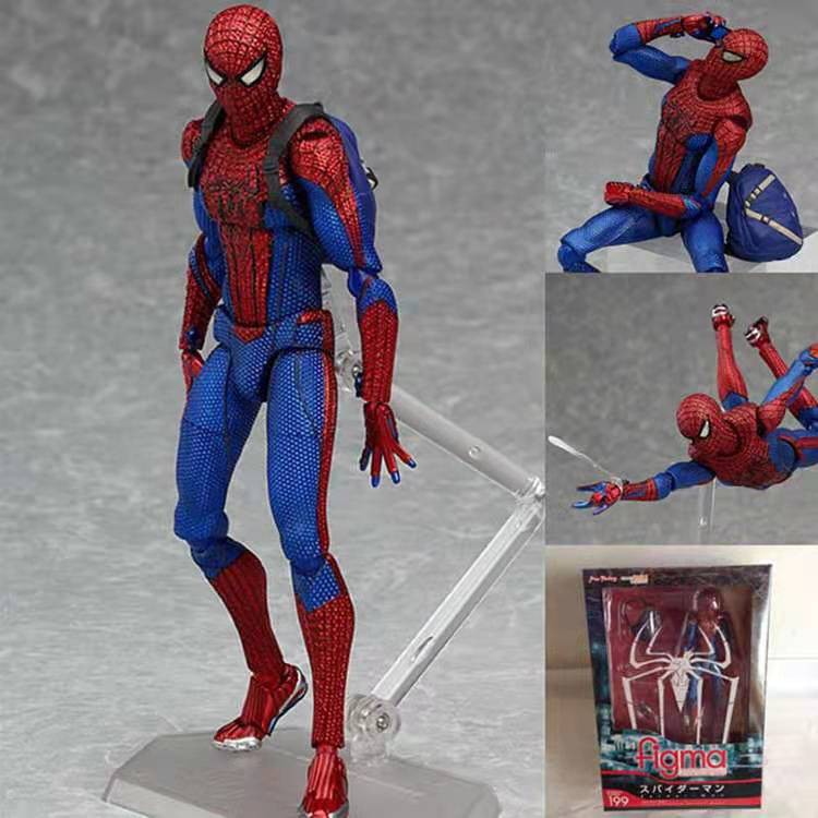Spiderman Action Figure Marvel X-MAN Series Spiderman Bracket Revoltech Spider Man Action ...