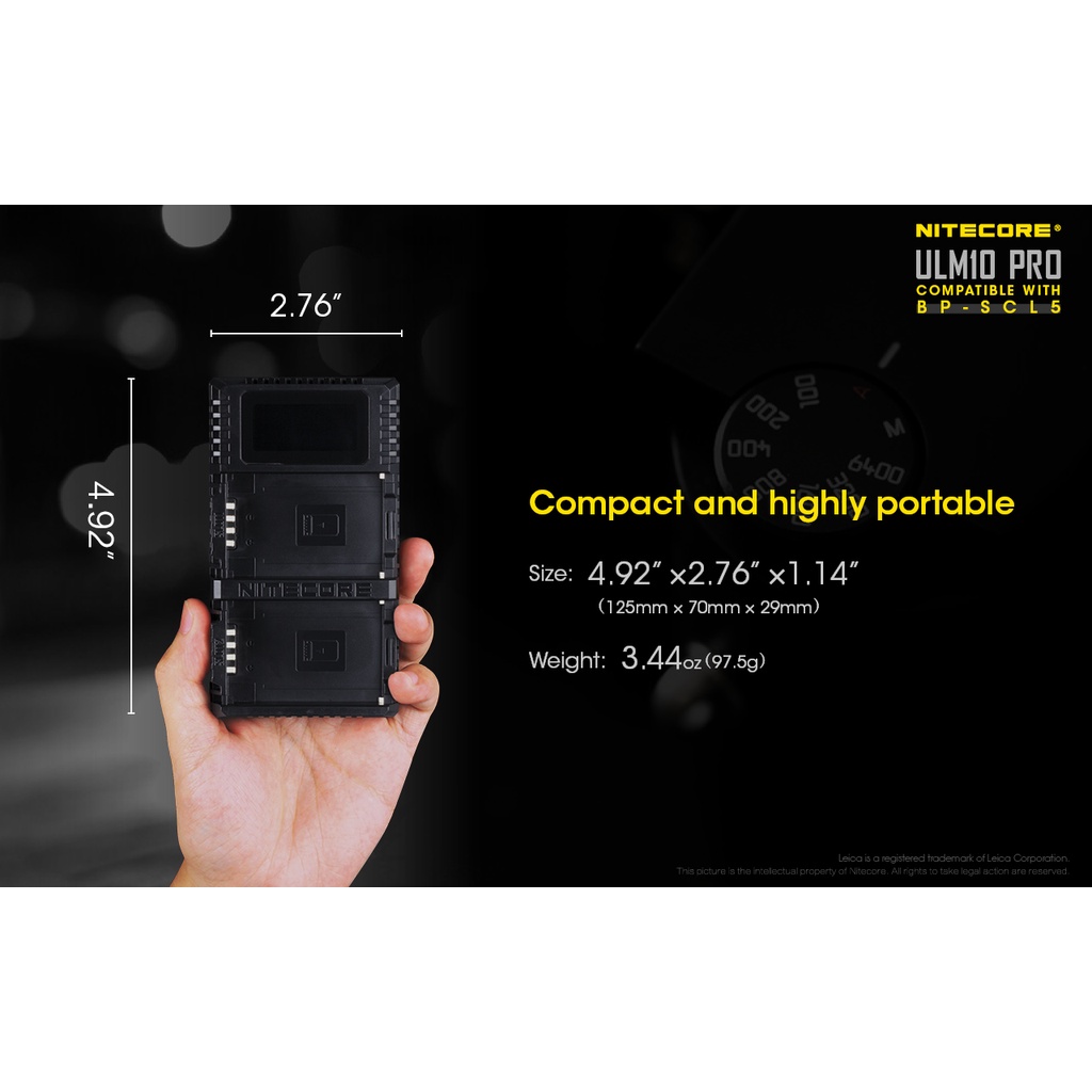 LEICA M10 Nitecore ULM10 Pro for LEICA M10 M10-P M10-R และกล้องไลก้าที่ ...