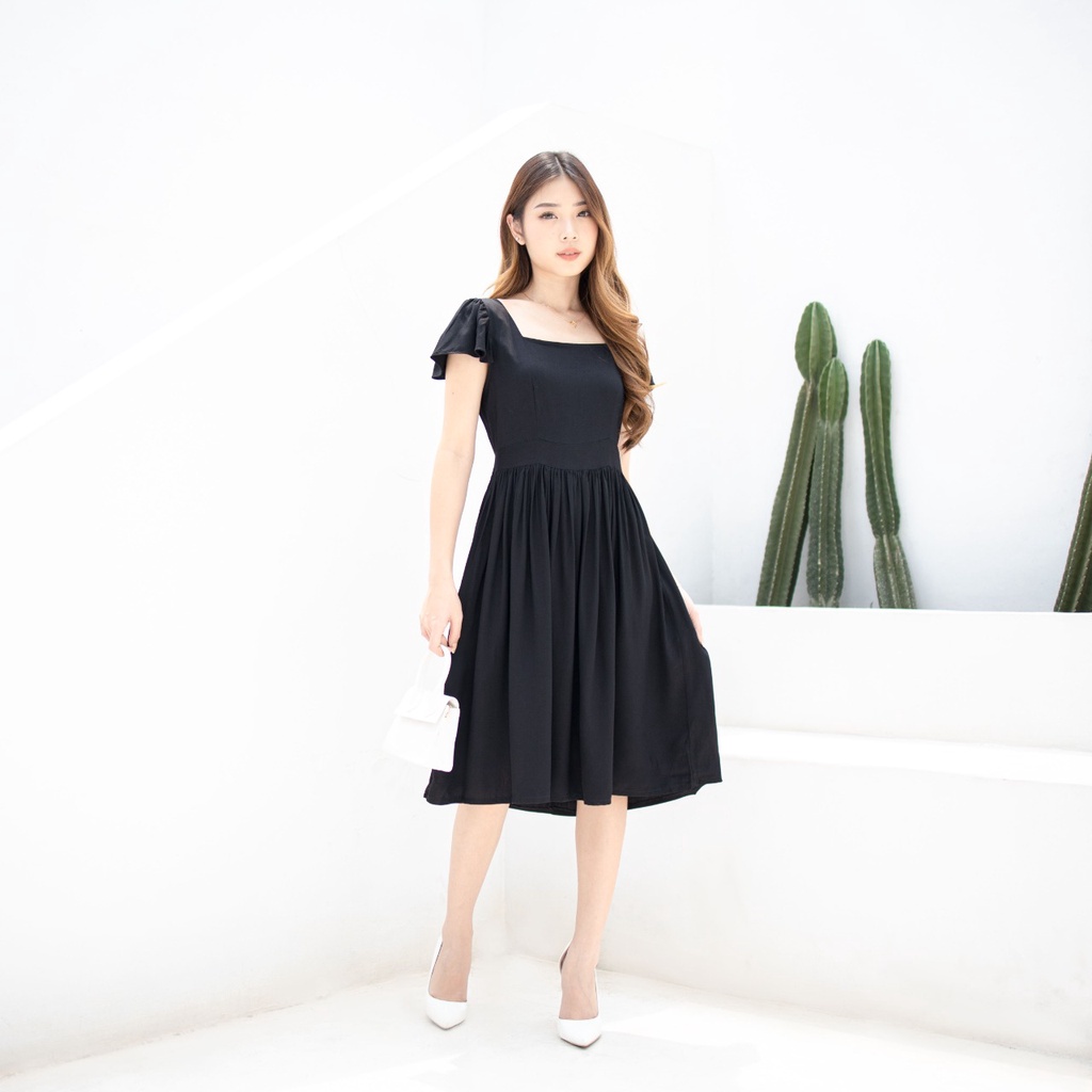 V1066 ชุดเดรสฮาเซล 4 สี และ 2 ขนาด - veloveshope.th - ThaiPick