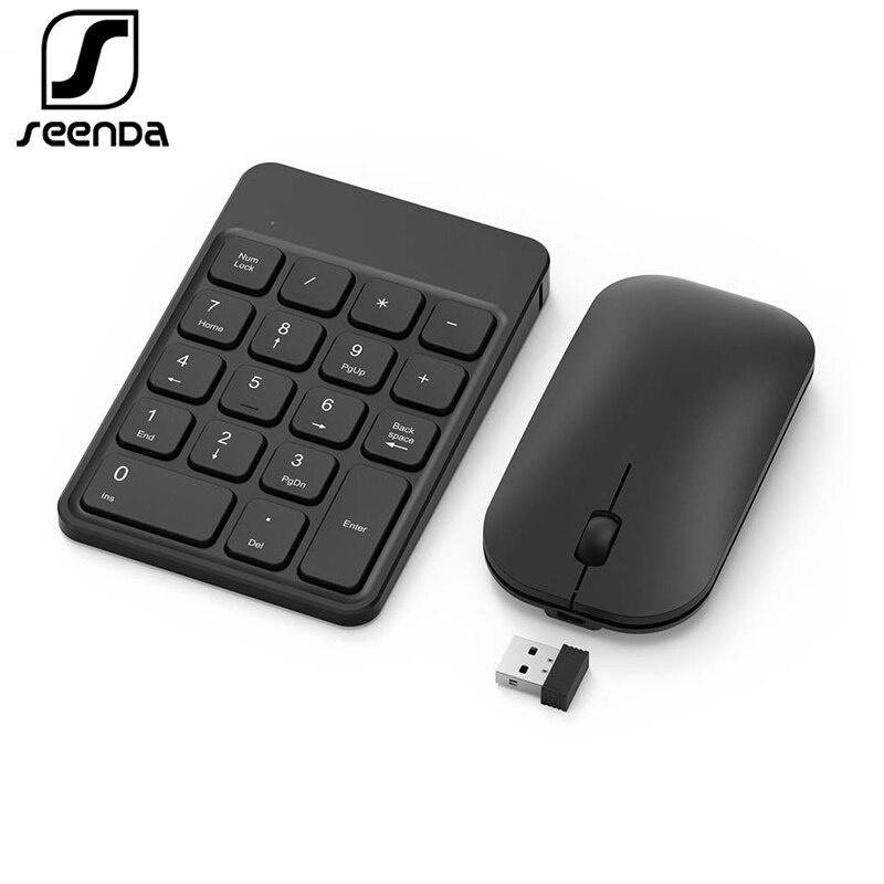 Seenda Jelly Comb 2.4GHz USB Numeric Keypad and Mouse Rechargeable ...