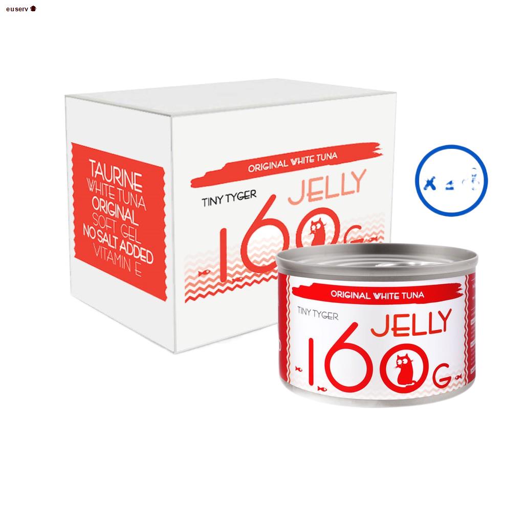 จุดประเทศไทยTINY TYGER 160G JELLY อาหารแมว ทูน่าเนื้อขาวในเจลลี่นุ่ม ขนาด 160 กรัม x 24กระป๋อง ...