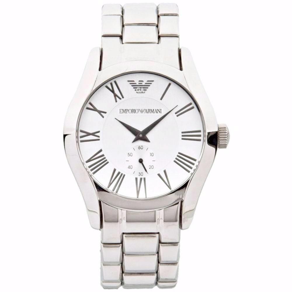 New∋ ﺴ[NEW] Emporio Armani Mens Silver Stainless Steel Bracelet Watch ...