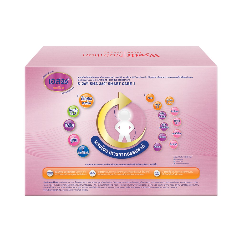 ยกลัง S-26 SMA 3000g นมผง เอส-26 เอสเอ็มเอ (สูตร 1) 3000 กรัม 3 กล่อง ...