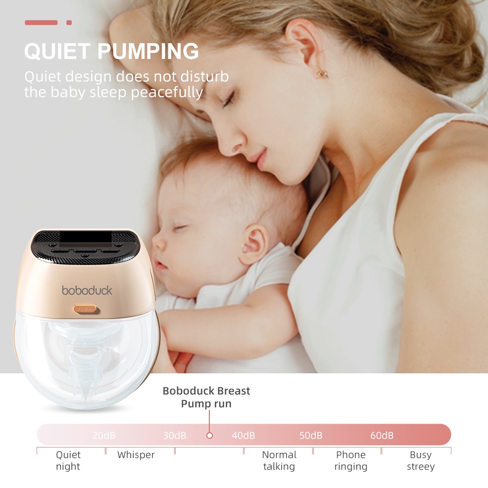 Boboduck Wearable Breast Pump Electric Handsfree Breast Pump Wireless Pam Susu Tanpa Kawalan ...