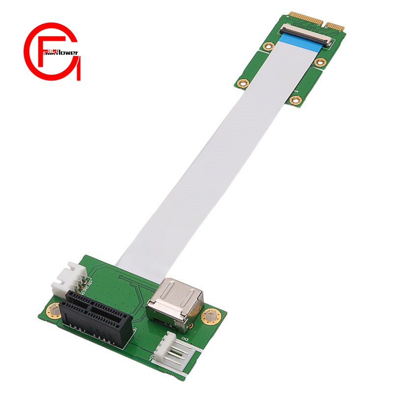 Mini PCI-e to USB PCI-E Express 1 X Riser Extender Adapter Card + 15 / ...
