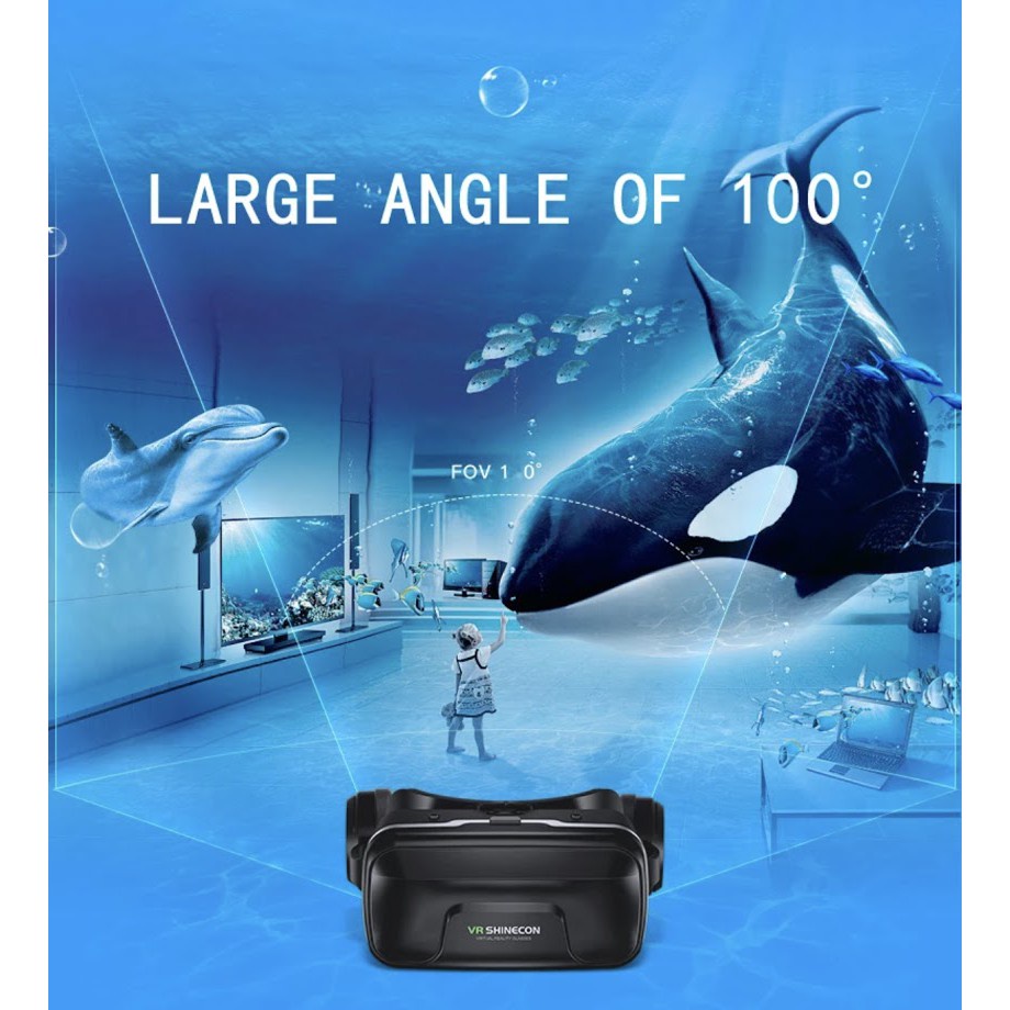VR Shinecon 10.0 3Dแว่นตาเสมือนจริงชุดหูฟังสำหรับสมาร์ทโฟนโทรศัพท์ ...