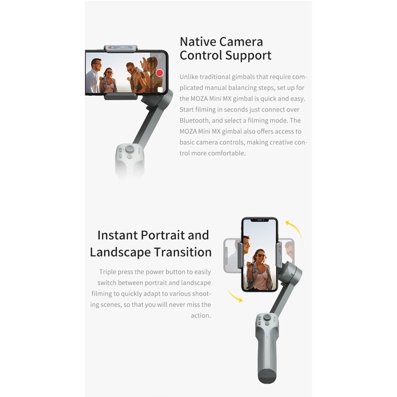 ส่งฟรี ไม้กันสั่นมือถือ MOZA Mini MX Gimbal กันสั่น 3 แกน พับได้ (มือ ...