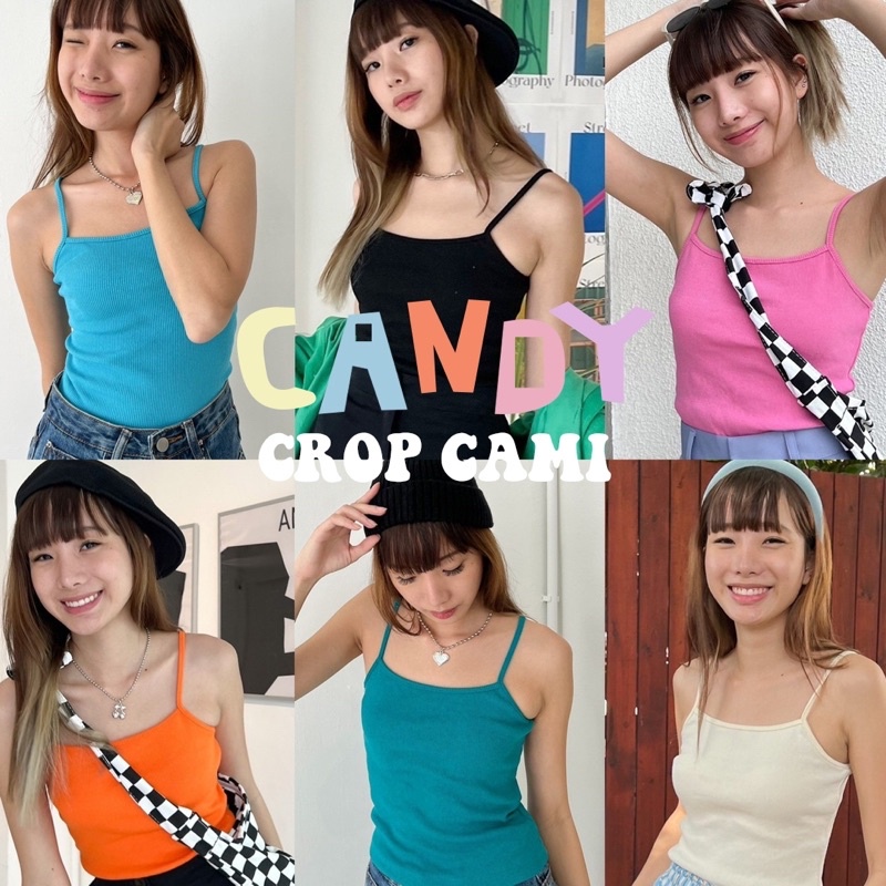 Choosedress A1710 Candy crop cami เสื้อสายเดี่ยวทรงครอป - choosedress ...