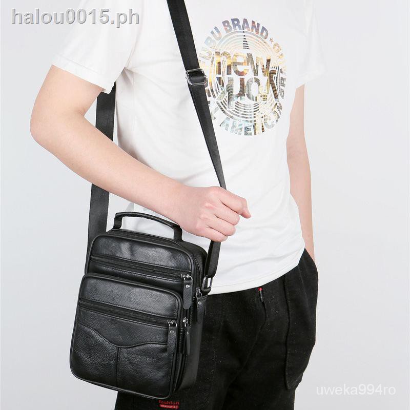 ready stockஐCowhide shoulder bag men s bag leather diagonal bag cross ...