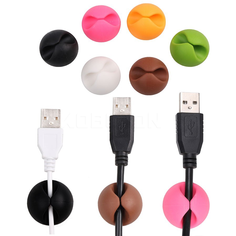 Cable Wire Organizer Clip Tidy USB Charger Cord Holder Cable Fixed ...
