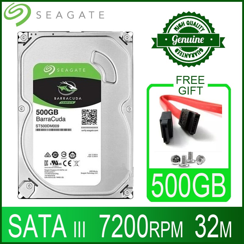 Seagate 500GB Hard Drive Disk Desktop Internal HD HDD 500 GB Harddisk 7200 RPM 32M 3.5uter ...