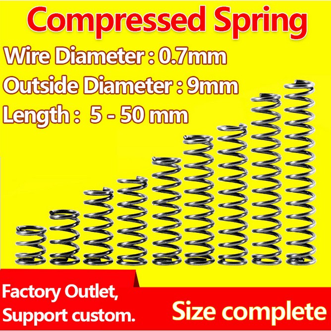 d0.7*D9MM Return Spring Compressed Spring Pressure Spring Release ...