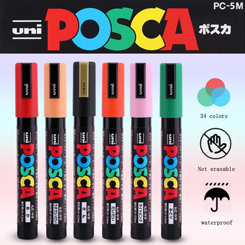 Local StockUNI POSCA marker pen set PC-1M PC-3M PC-5M paint pens POP ...