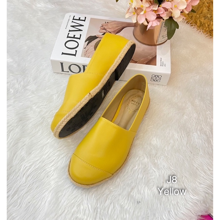 J8 รองเท้าใส่สบาย ทรงสลิปออนสวมหนังนิ่มๆสีสดใส - billy.shoes - ThaiPick