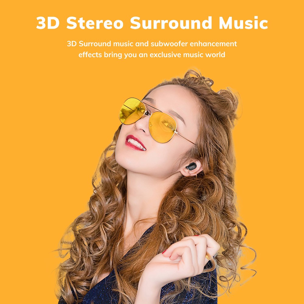 TOPK T12 Mini Wireless Bluetooth Earphone Stereo Surround Built-in Mic ...