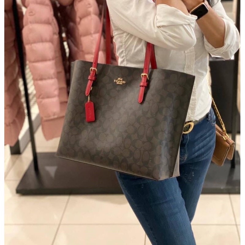 Coach Tote รุ่นใหม่ MOLLIE TOTE IN SIGNATURE (COACH 1665) | Shopee Thailand