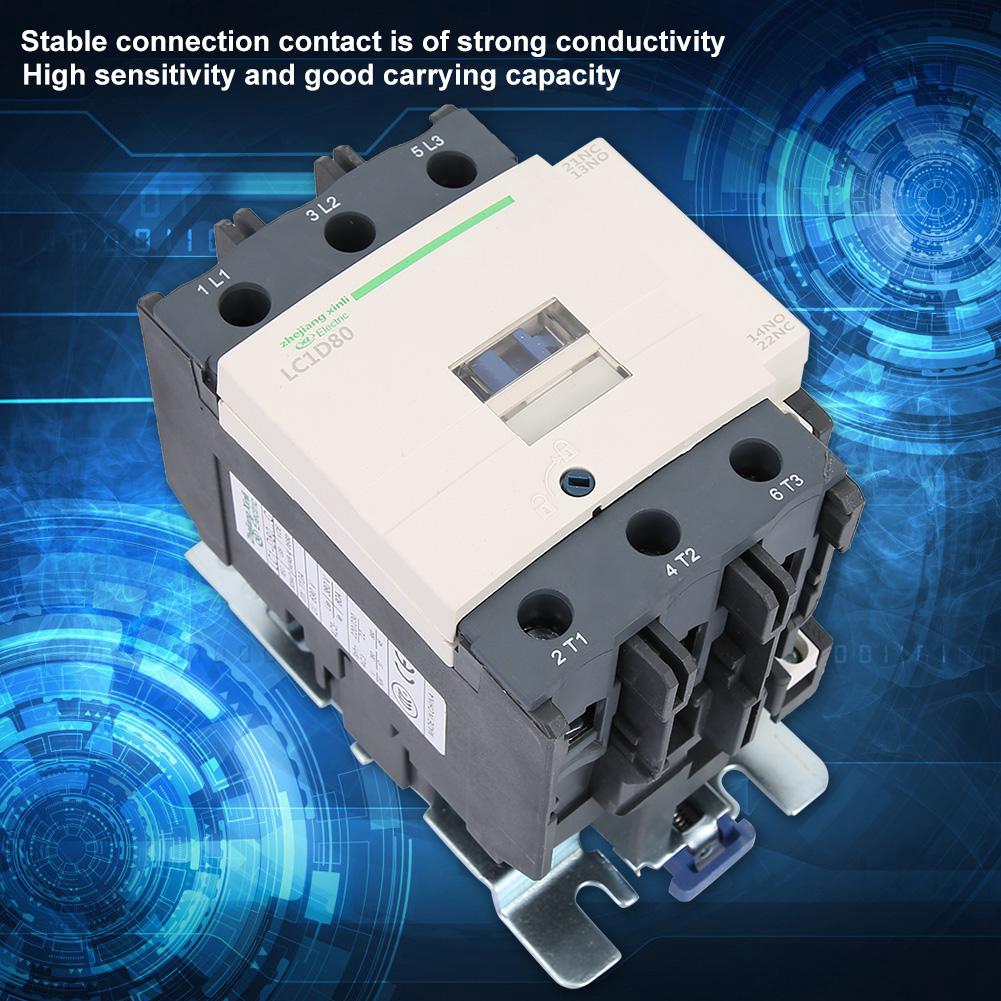 LC1D80 NEW 50/60Hz AC Poles Contactor 220V 80A 3 Electric Coil - xguli ...