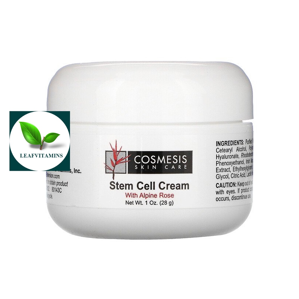 Life Extension Stem Cell Cream with Alpine Rose 1 oz. (Cosmesis Skin ...