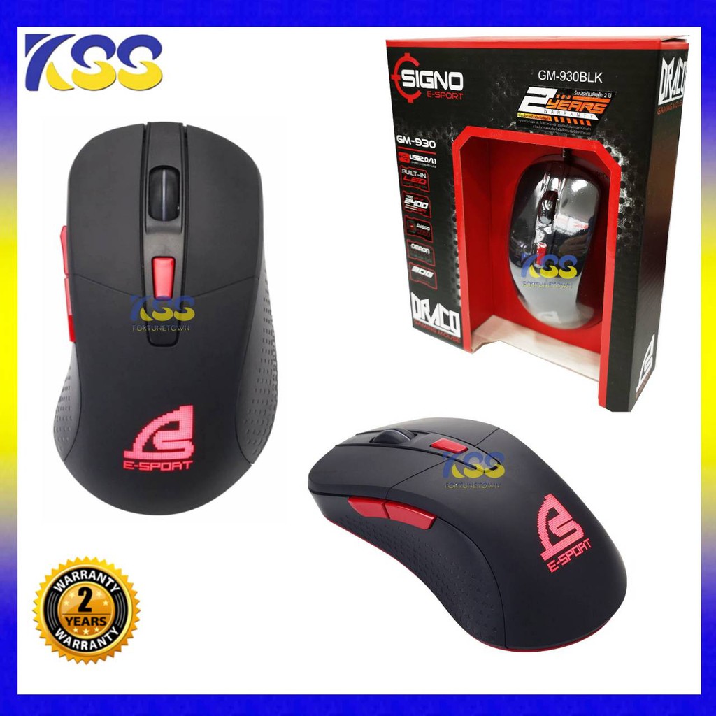 SIGNO MOUSE GAMING GM-930 (BLACK) 2-Yv | Shopee Thailand