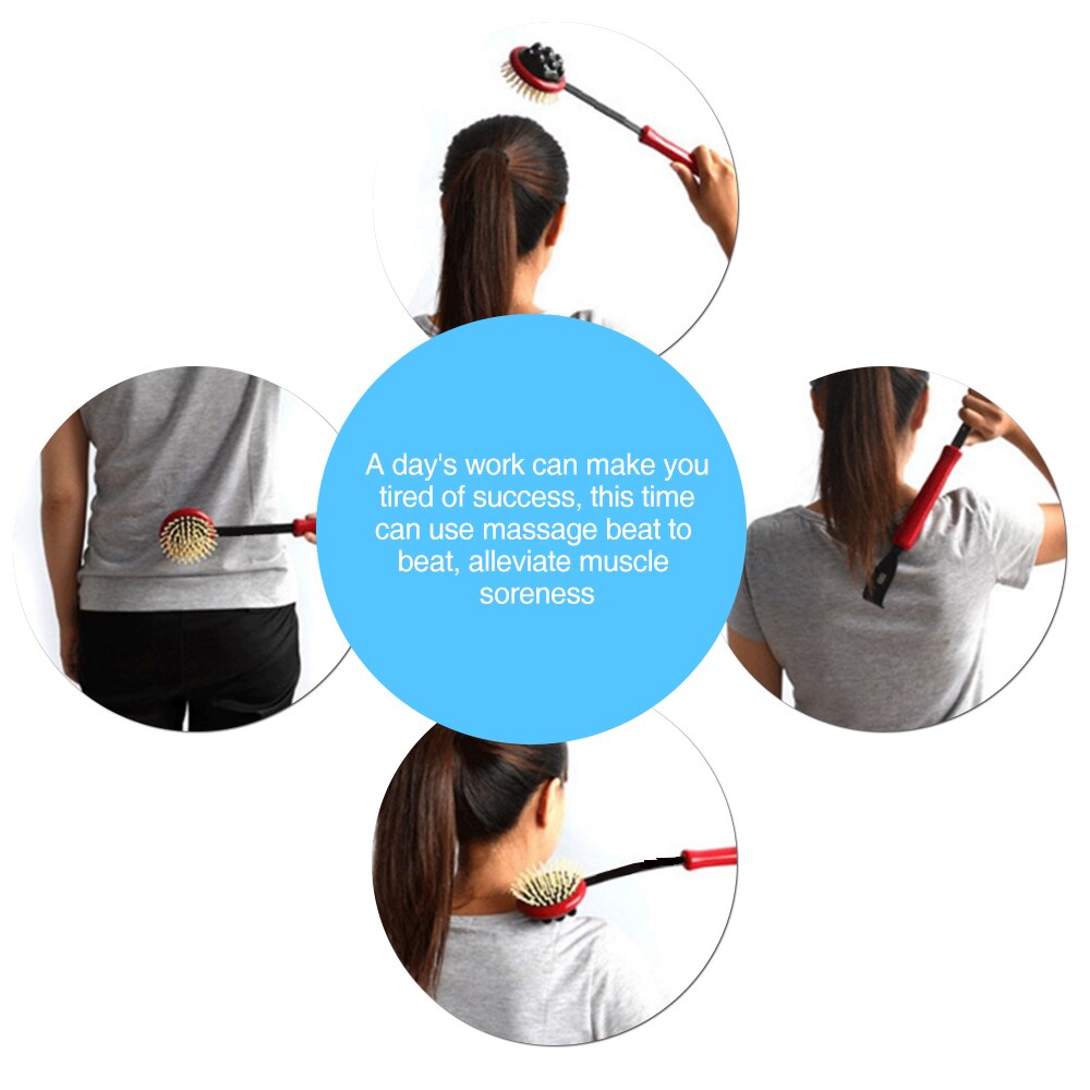 Massage Hammer Knock Body Back Head Massager Relaxing Plastic Wooden 1895
