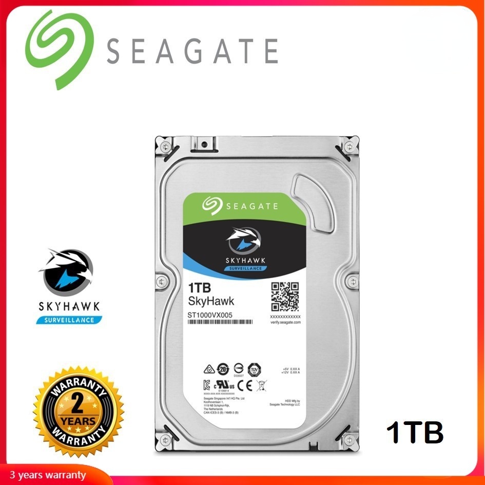 (100 original) Seagate SKYHAWK Hard disk 1TB Surveillance HDD - CCTV ...