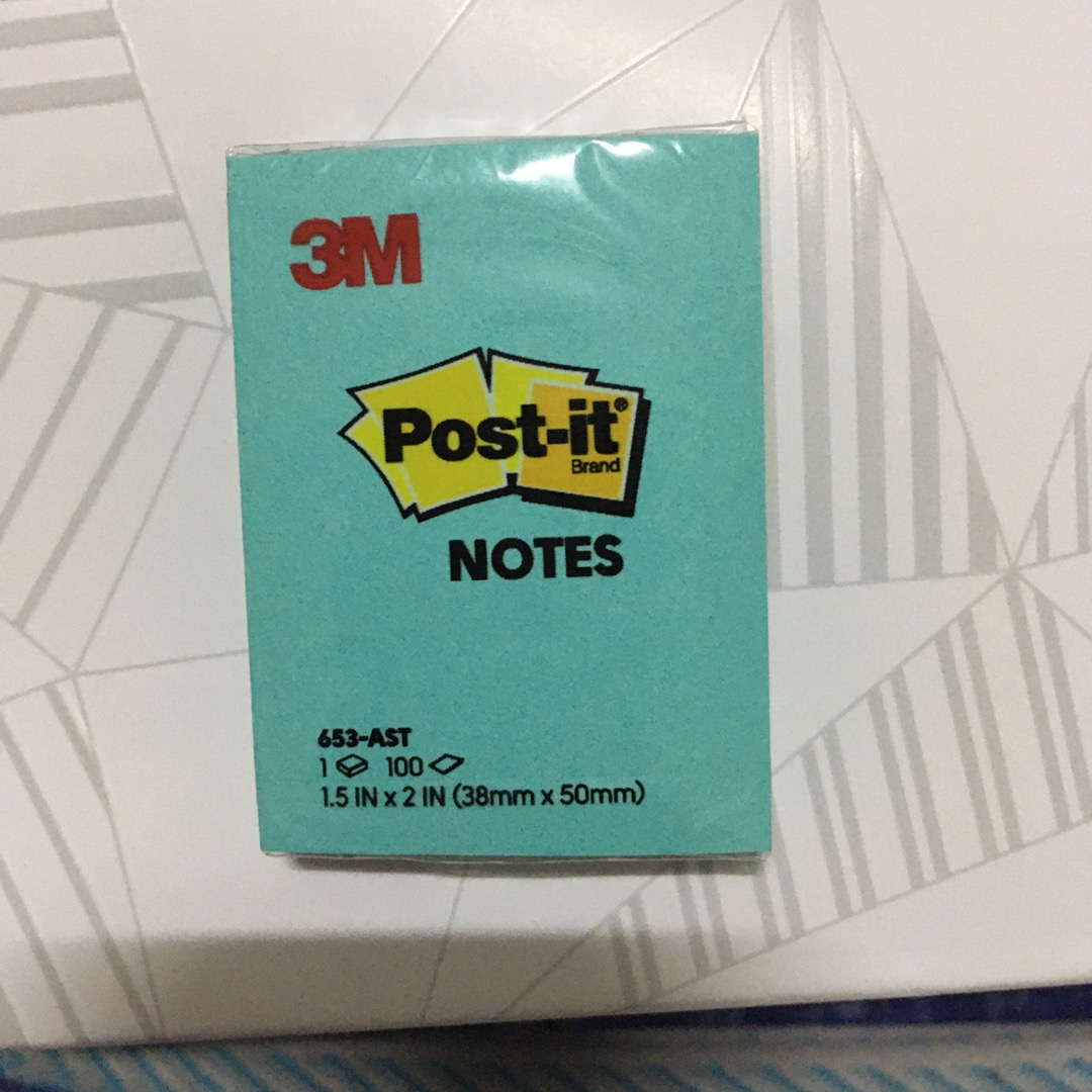 Post it note 3M No.653 ขนาดเล็ก 1.5 x 2 นิ้ว กระดาษโน้ต มีกาวในตัว โพ ...