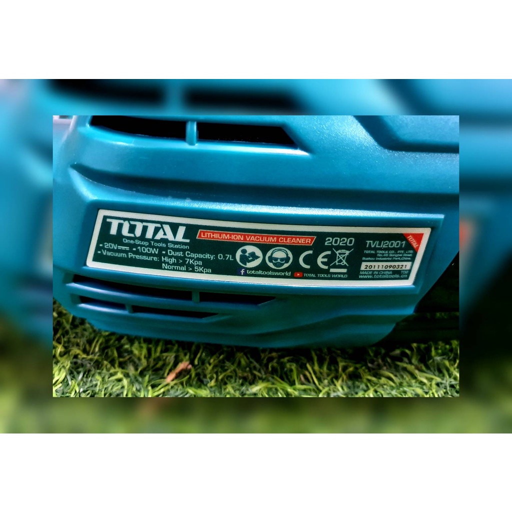 TOTAL เครื่องดูดฝุ่น ไร้สาย รุ่น TVLI2001 20 โวลท์ (รวมแบต 2แอมป์ แท่น ...