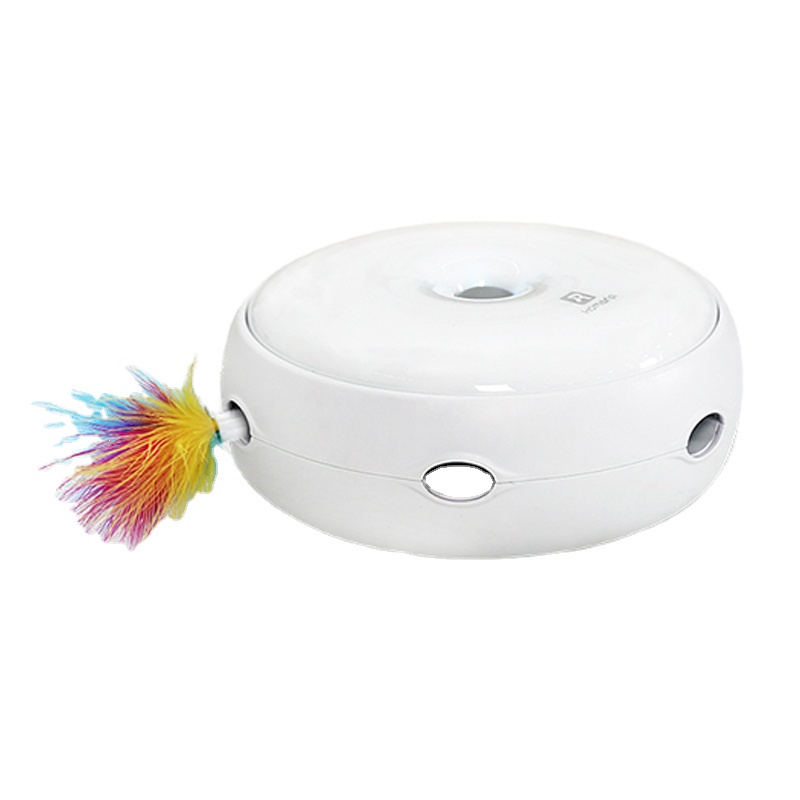 Doughnut Intelligent Automatic Cat Toy Electric Feather Cat Teaser Cat ...