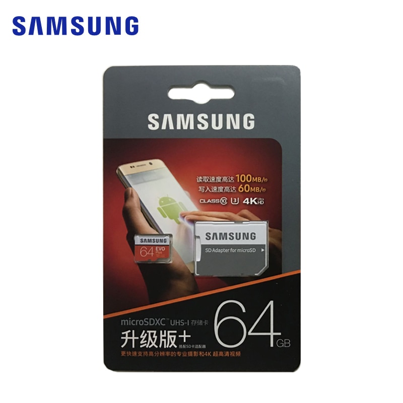 SAMSUNG Memory Card EVO Plus 4K Ultra HD Micro SD 256GB 128G 64GB ...