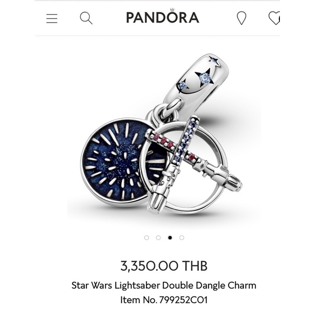 Pandora Star Wars Lightsaber Double Dangle charm แท้100 - pandoradd - ThaiPick
