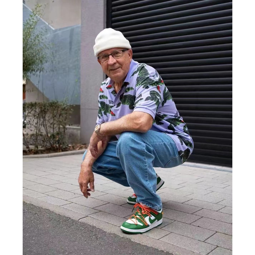 Nike Low Retro Dunk Off-White OW LTHR บริษัทสีเขียวสินค้าคู่สไตล์ Low ...