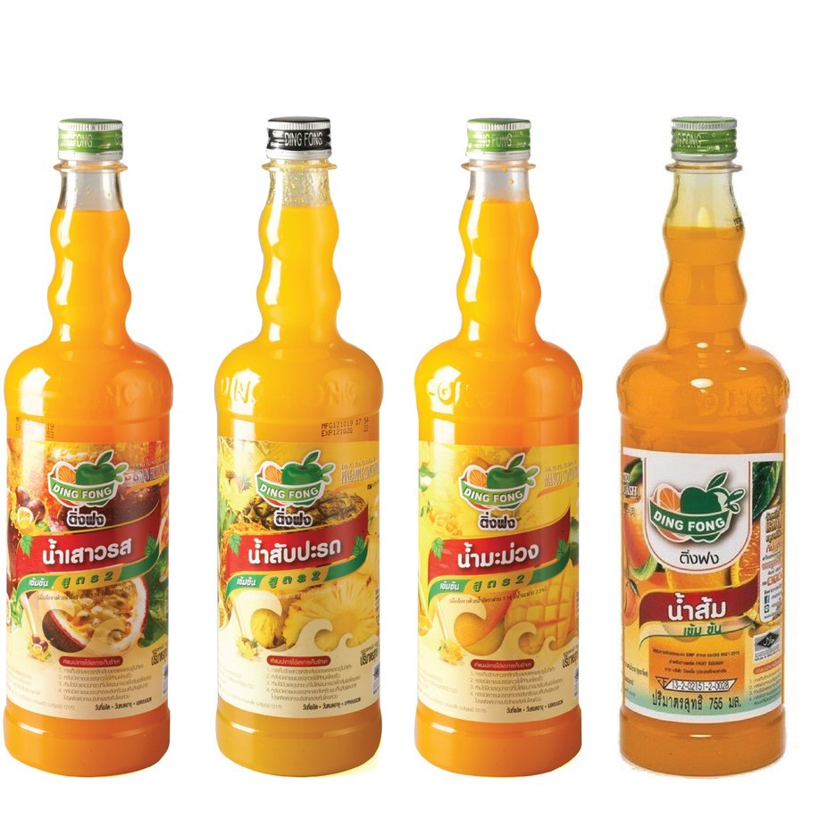 Hillkoff : น้ำผลไม้เข้มข้น Ding Fong Syrup ไซรัป ติ่งฟง ขนาด 750 ml ...