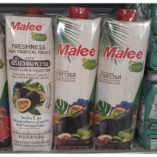 มาลี ทรอปิคอล น้ำเสาวรส20% ขนาด 1000ml ยกแพ็ค 3กล่อง 1L 1ลิตร MALEE ...