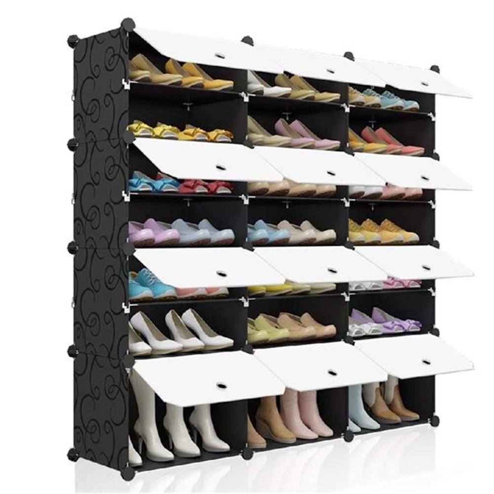 Portable Shoe Rack Organizer 7 Tier Shelf Storage Cabinet Stand For ...