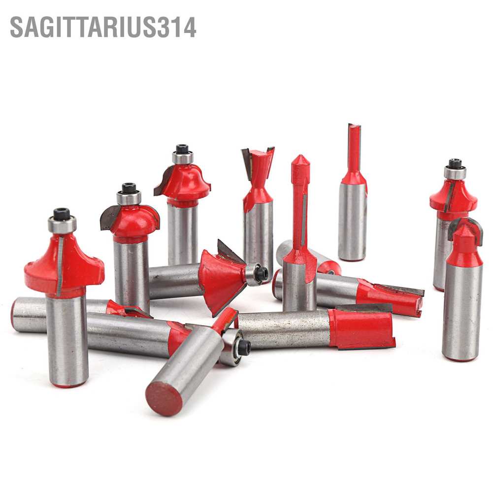 Sagittarius314 15pcs 12(12.7mm)Shank Carbon Steel Router Bit ...