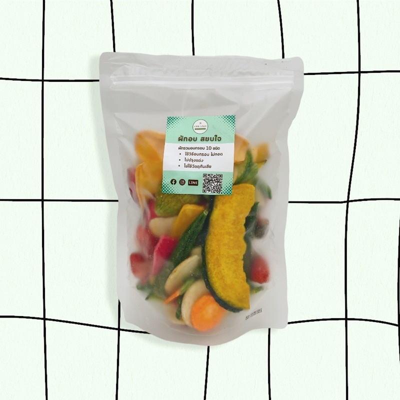 ผักผลไม้รวมอบกรอบ ไม่ปรุงแต่ง ถุง 150g - cho_lean - ThaiPick