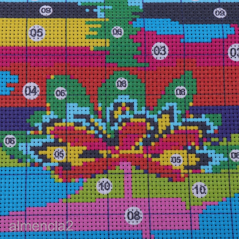 ชุดปักครอสติสลายดอกบัวสำหรับตกแต่งบ้าน - almencla2.th - ThaiPick