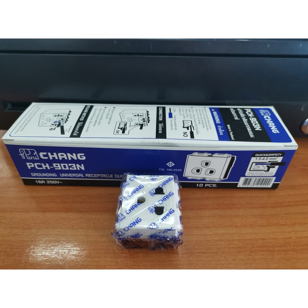 ปลั้กกราวเดี่ยวช้างแท้100%รุ่นใหม่แบบเสียบ(ยกกล่อง10ตัว ตกตัวละ34บาท)PCH-903N | Shopee Thailand