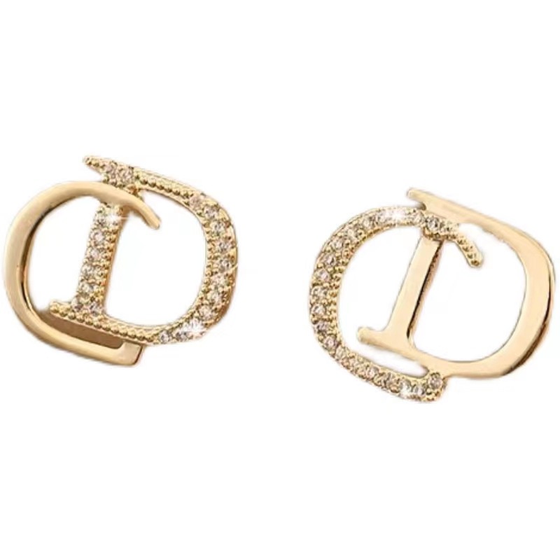 ใหม่ ต่างหูเข็มเงิน S925 รูปตัวอักษร CD สไตล์เกาหลี เครื่องประดับแฟชั่น สําหรับผู้หญิง 2022 ...