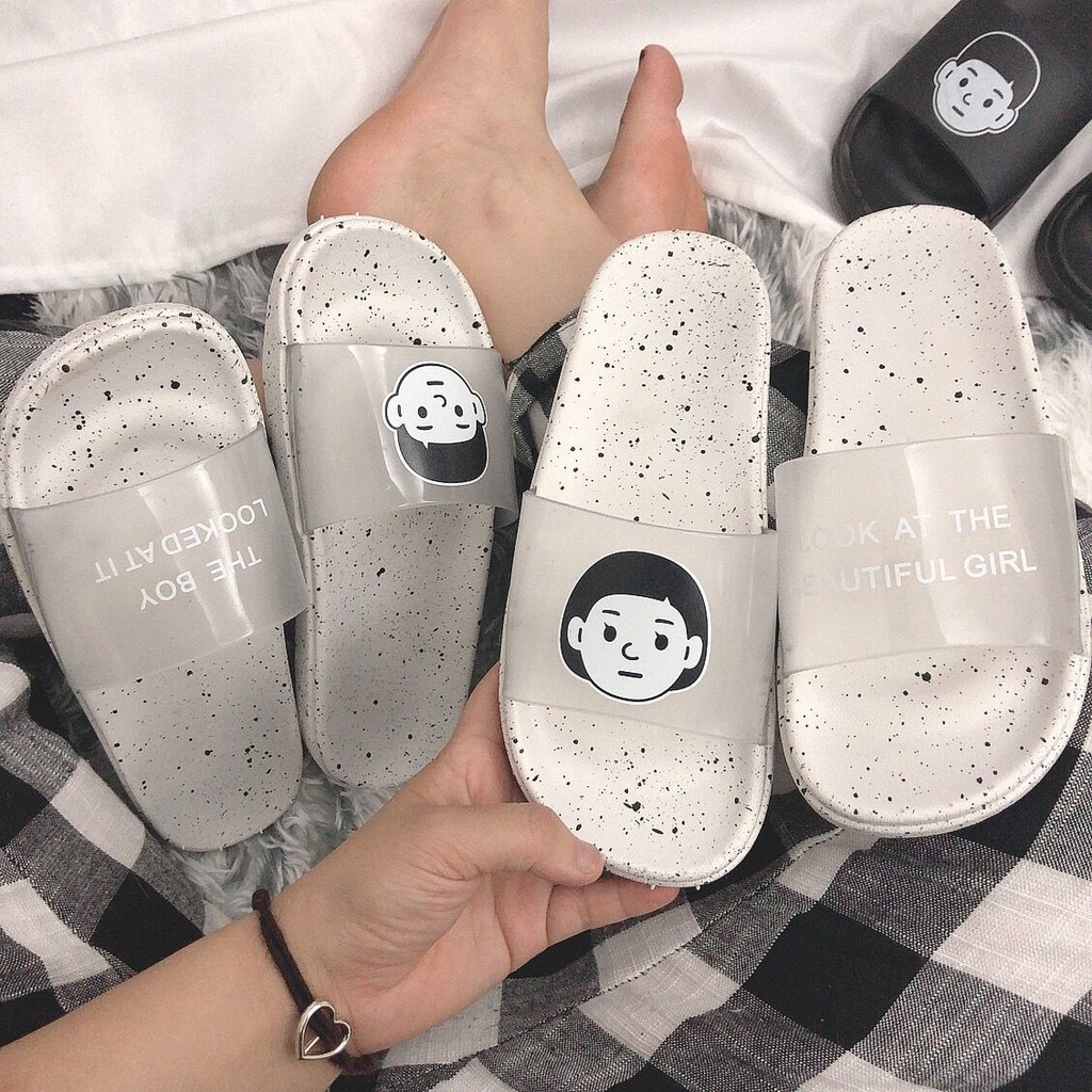 รองเท้าแตะส้นแบน 2020รองเท้าแตะ Word Slippers สําหรับผู้หญิง ...